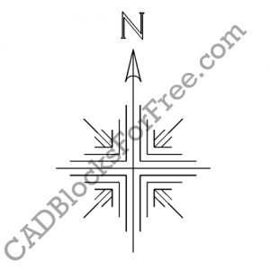 North Arrow | Free AutoCAD block in DWG