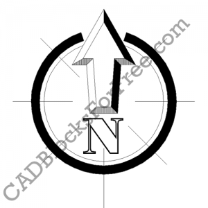 North Arrow | Free AutoCAD block in DWG