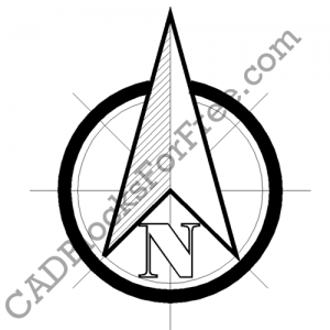 North Arrow | Free AutoCAD block in DWG