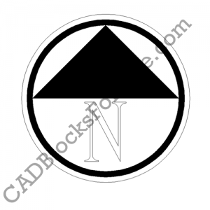 North Arrow | Free AutoCAD block in DWG
