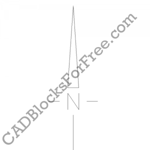 North Arrow | Free AutoCAD block in DWG