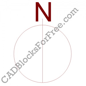 North Arrow | Free AutoCAD block in DWG