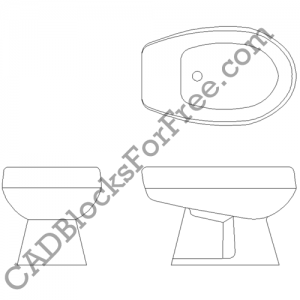 Bidet | Free AutoCAD block in DWG