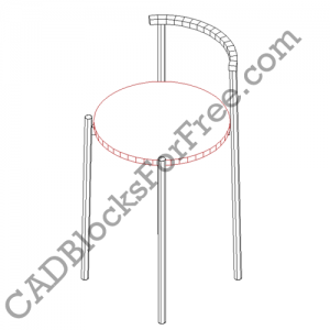 Bar Stool | Free AutoCAD block in DWG