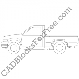 Pick Up Truck | Free AutoCAD block in DWG