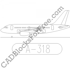 Airbus A320 | Free AutoCAD block in DWG