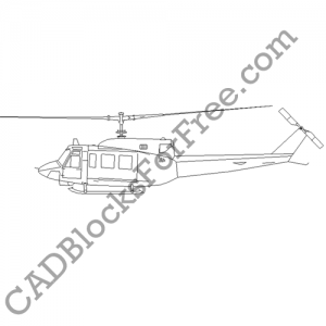 Helicopter | Free AutoCAD block in DWG