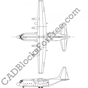 Lockheed C-141 Starlifter | Free AutoCAD block in DWG