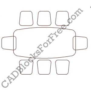 Coffee Table with Sofas | Free AutoCAD block in DWG