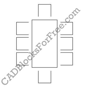 Small Table with Chairs | Free AutoCAD block in DWG
