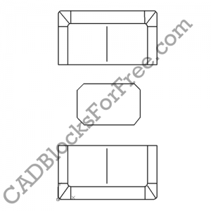 Coffee Table with Chairs & Sofa | Free AutoCAD block in DWG