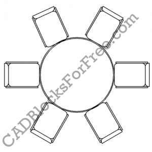 Coffee Table with Chairs | Free AutoCAD block in DWG
