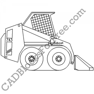 Tracked Mini Excavator | Free AutoCAD block in DWG