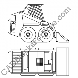 Tracked Mini Excavator | Free AutoCAD block in DWG