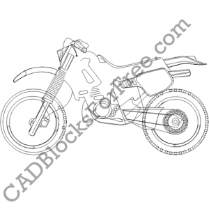 Motorcycle | Free AutoCAD block in DWG