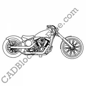 Motorcycle | Free AutoCAD block in DWG
