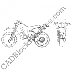 Motorcycle | Free AutoCAD block in DWG