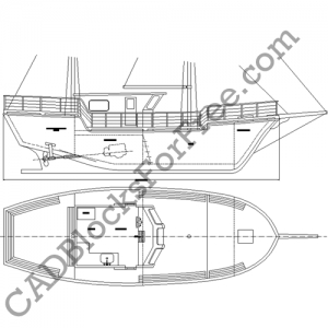 Boat | Free AutoCAD block in DWG