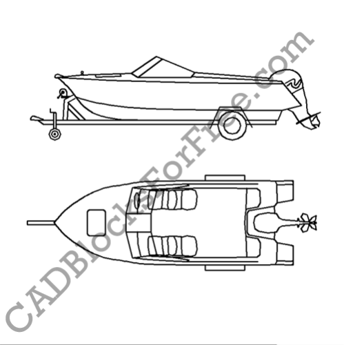 Boat | Free AutoCAD block in DWG