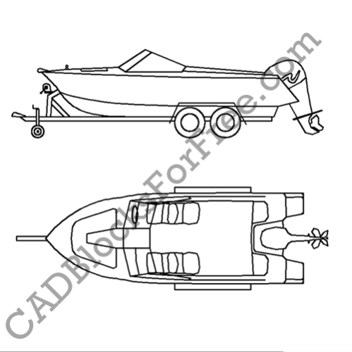 Boat | Free AutoCAD block in DWG