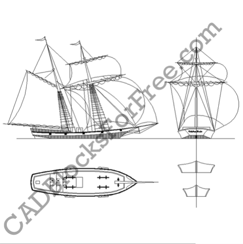 Boat | Free AutoCAD block in DWG