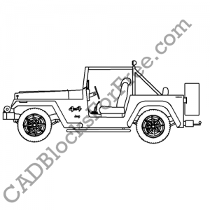 Pick Up Truck | Free AutoCAD block in DWG