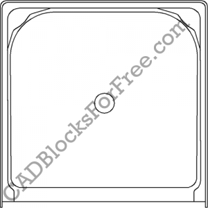 Shower Tray | Free AutoCAD block in DWG