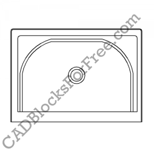 Shower Tray | Free AutoCAD block in DWG