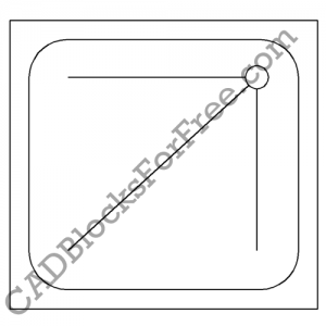 Shower Tray | Free AutoCAD block in DWG