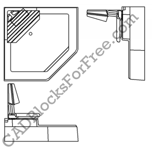 Shower Tray | Free AutoCAD block in DWG