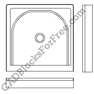 Shower Tray | Free AutoCAD block in DWG