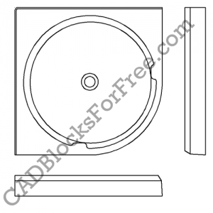 Shower Tray | Free AutoCAD block in DWG