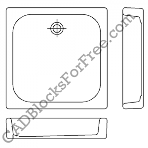 Shower Tray | Free AutoCAD block in DWG