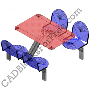 Table with Chairs | Free AutoCAD block in DWG