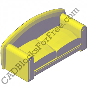 Sofa 3-Seater | Free AutoCAD block in DWG