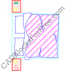 Single Bed | Free AutoCAD block in DWG