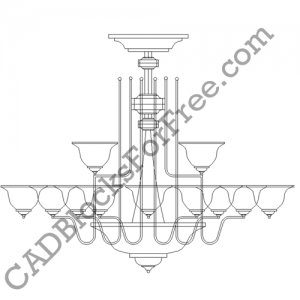 Chandelier | Free AutoCAD block in DWG